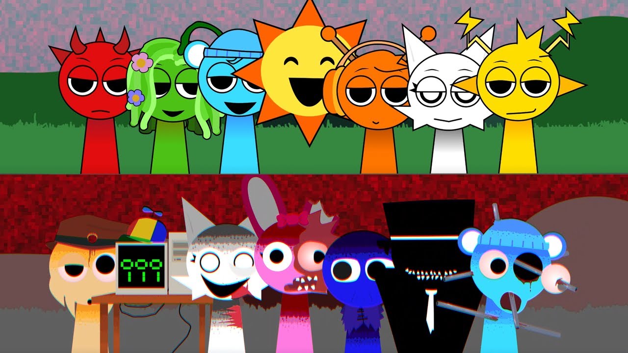 😱🌑 Sprunki RETAKE – All Sprunkis Are TERRIFIED of the Black One?! 👁️🔥 ...