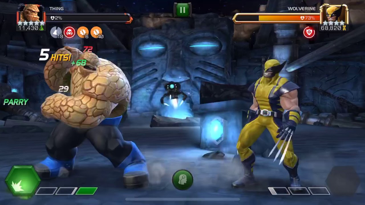 MCOC 5* Thing 4/55 DESTROYS ROL Wolverine in 60 Hits!!! - YouTube