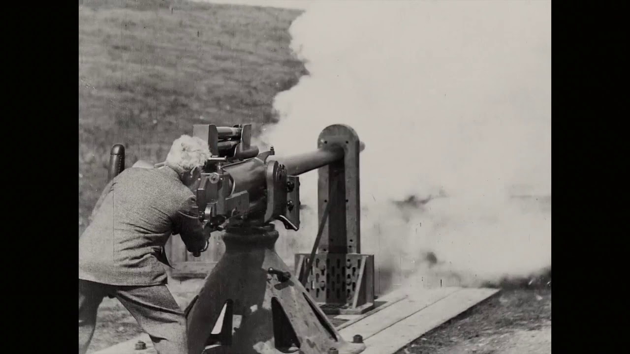 A Maxim Gun in Action (1897) Firing a Maxim Gun (British Mutoscope ...