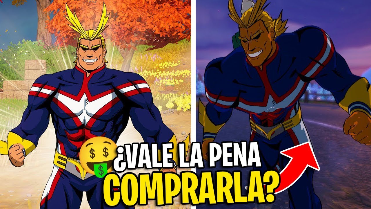 ¿VALE LA PENA COMPRAR LA SKIN de *ALL MIGHT* en FORTNITE? 💵 GAMEPLAY Y ...