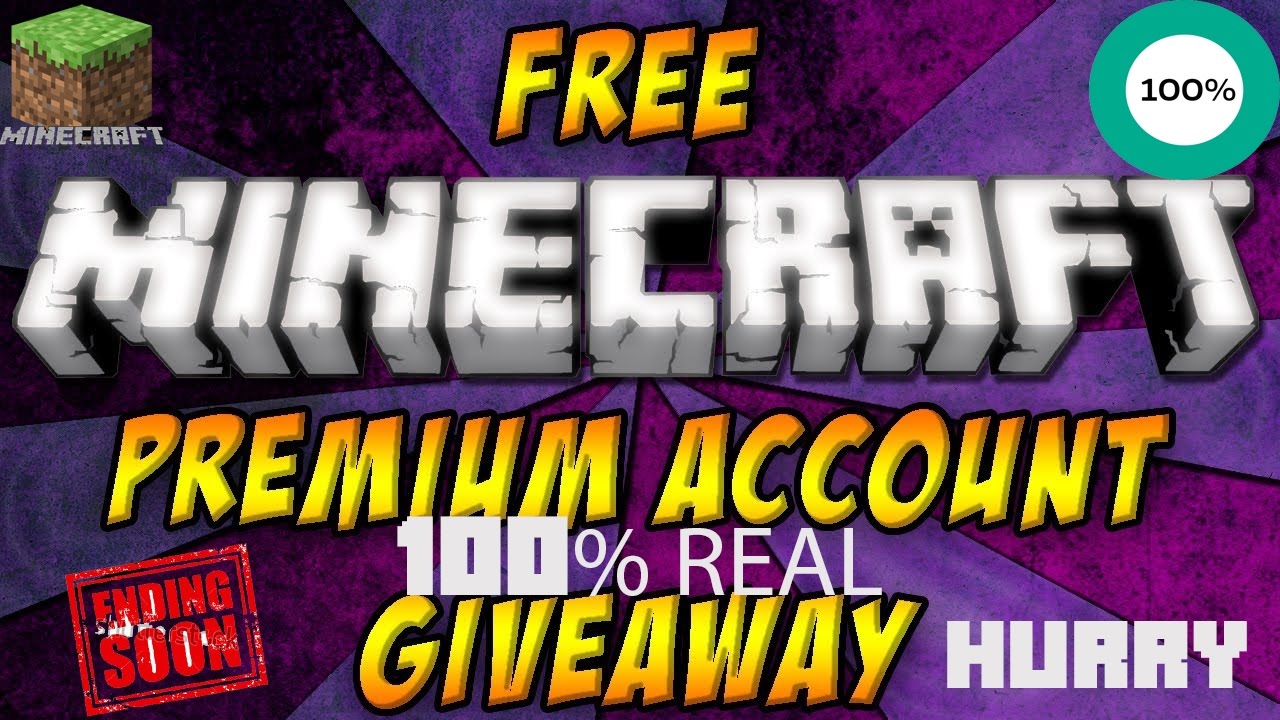HUGE GIVEAWAY!! Minecraft Premium Account Giveaway (Requirement 100 ...