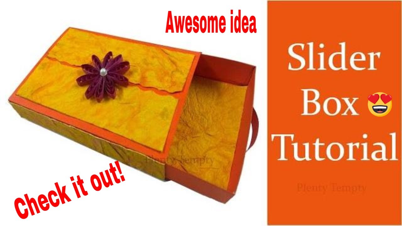Slider gift box tutorial/How to make gift box with paper/Birthday Gift ...