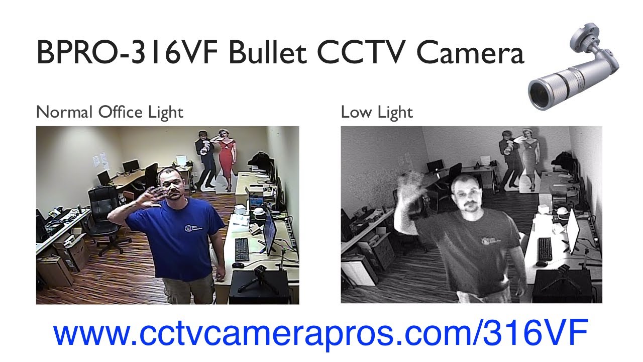 BPRO-316VF Varifocal Bullet CCTV Camera Demo Surveillance Video - YouTube