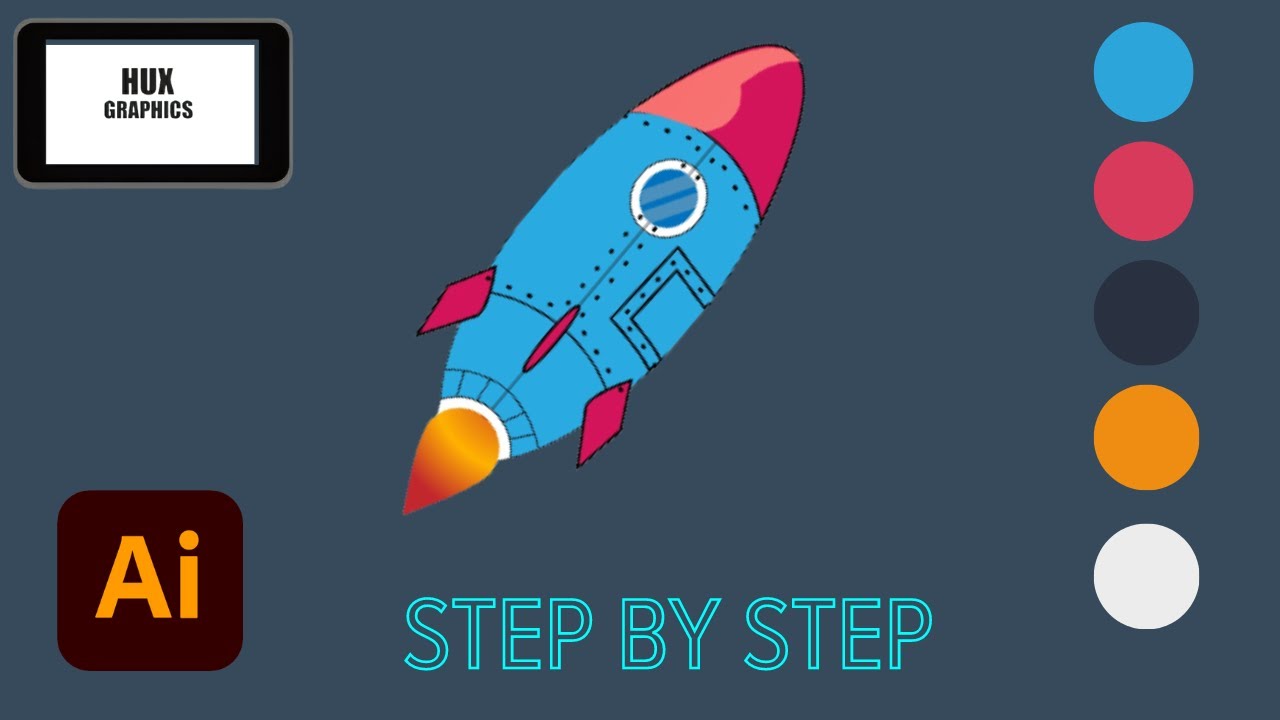 Adobe Illustrator CC Tutorial - How to Create a Space Ship - YouTube