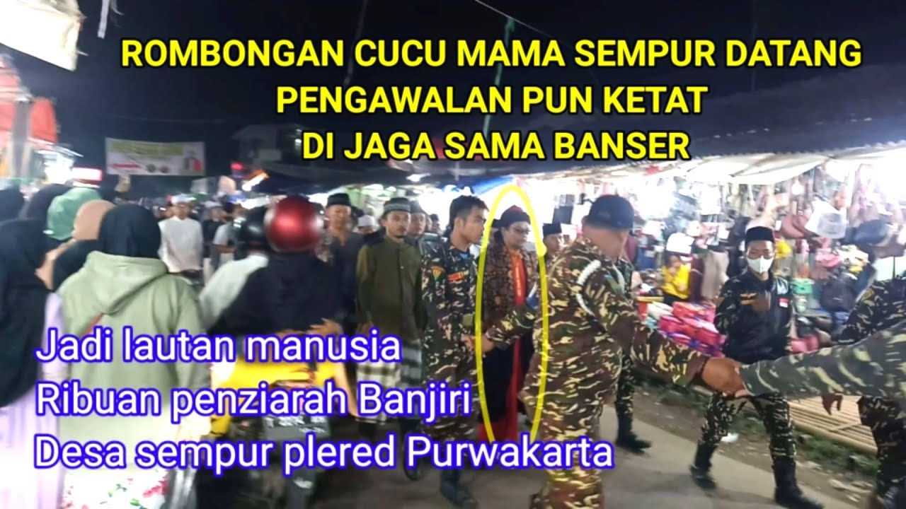 Jadi lautan manusia puncak haul mama sempur plered Purwakarta 2023 ...