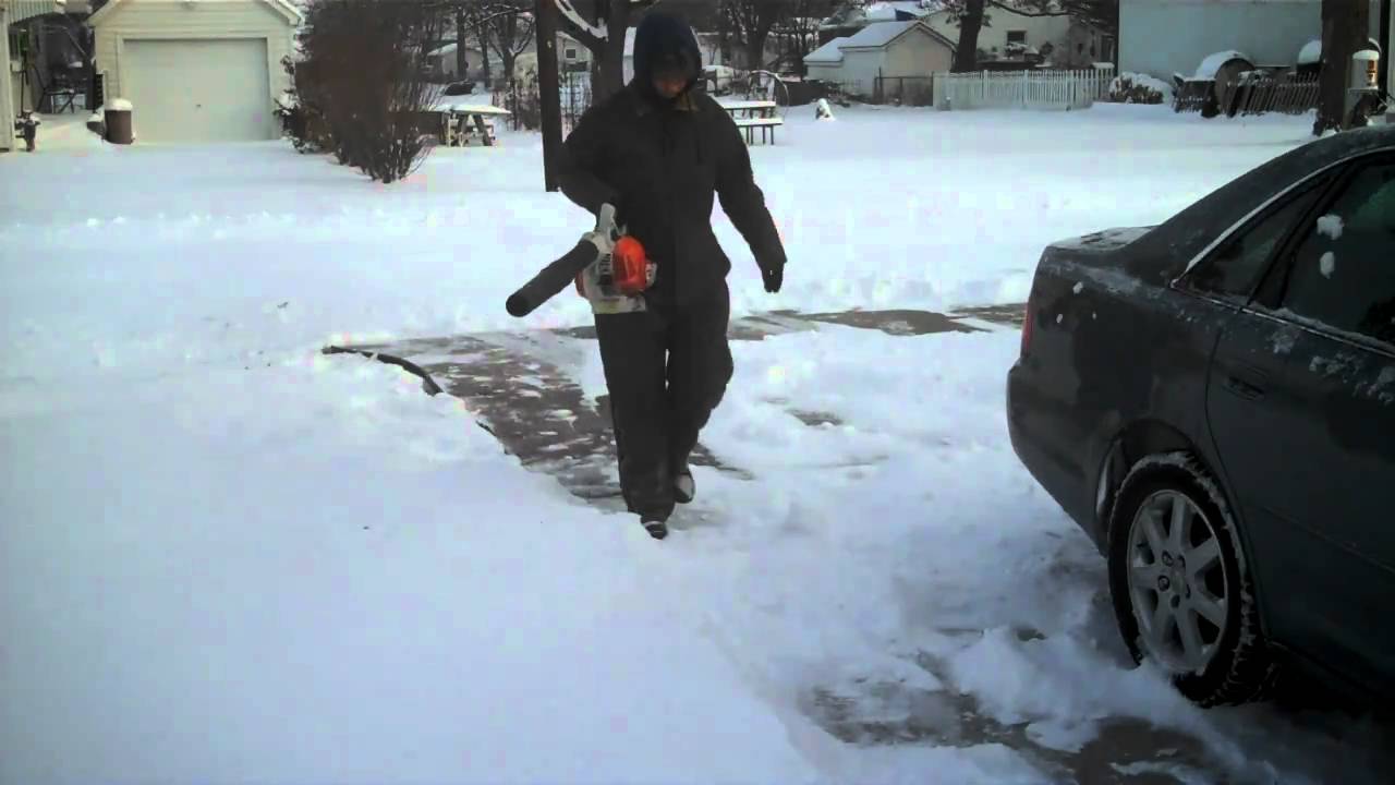 redneck snow blower - YouTube