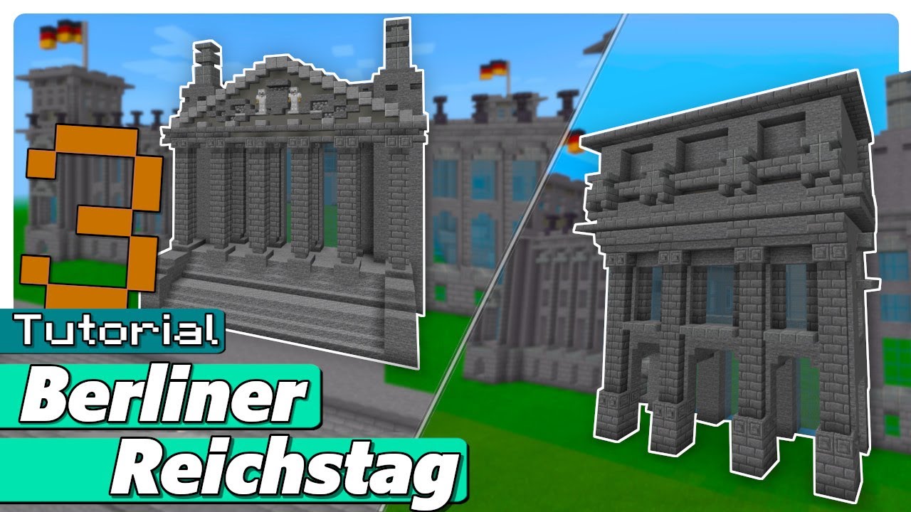 Minecraft Berliner Reichstag | Bauanleitung von Vorder und Rückseite ...