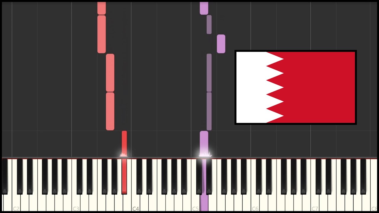 Bahrain National Anthem - Bahrainona (Piano Tutorial) - YouTube