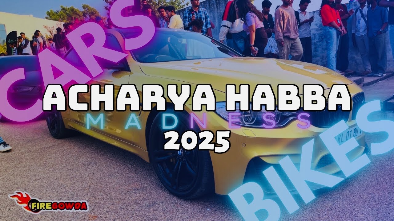 Acharya Habba 2025 🔥 Insane Car & Bike Stunts 🚗💨🏍️💥 #firegowda # ...