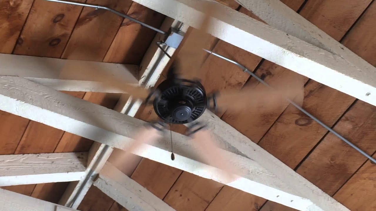 2 Emerson Northwind ceiling fans at Six Flags - YouTube