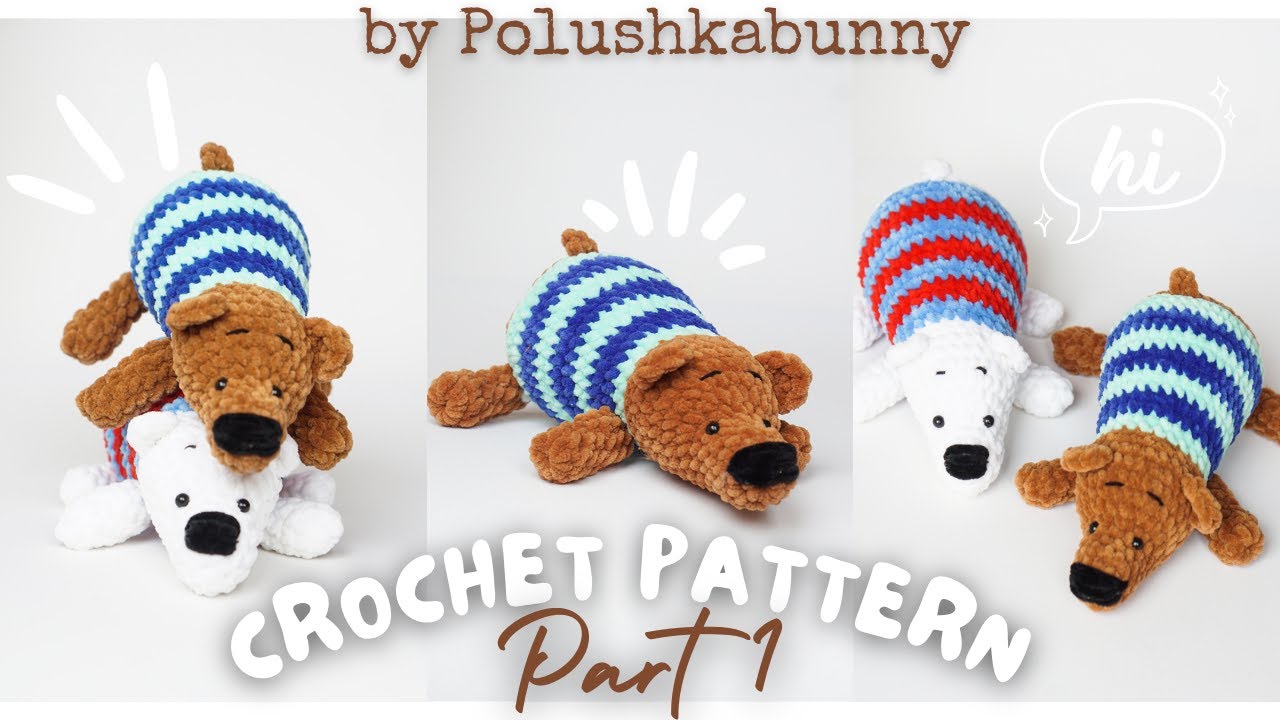 QUICK & EASY ⭐BEST Crochet Teddy Bear TUTORIAL Part 1 by Polushkabunny - YouTube