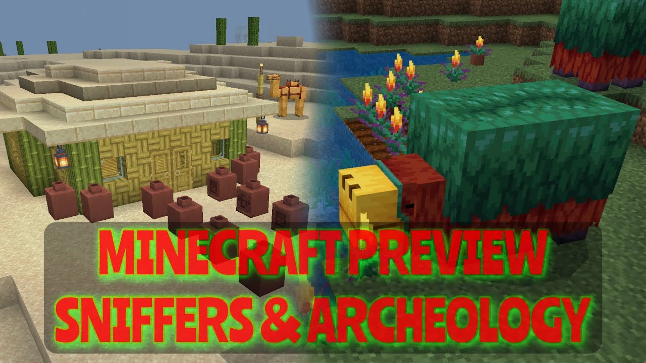Playing The Sniffer & Archeology Preview (MINECRAFT Gameplay) - YouTube