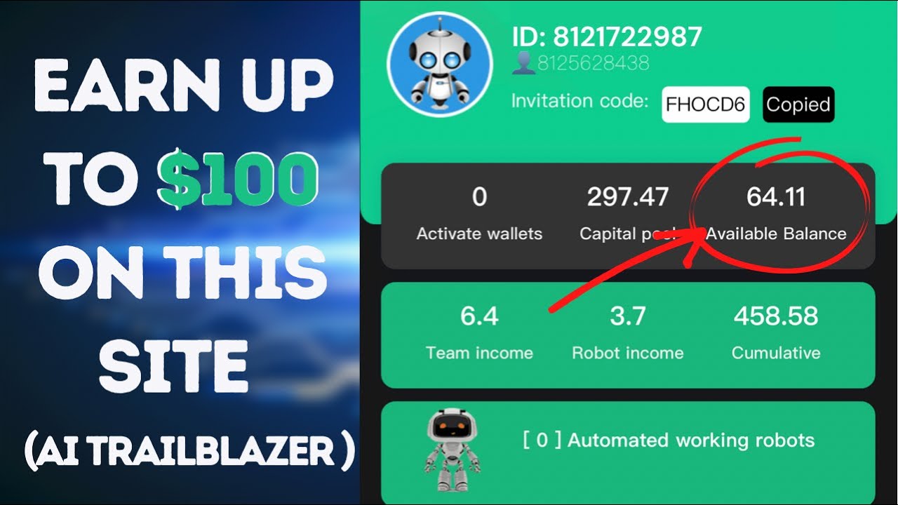 Earn up to $100 on this site | Ai Trailblazer review (Withdrawal proof ...