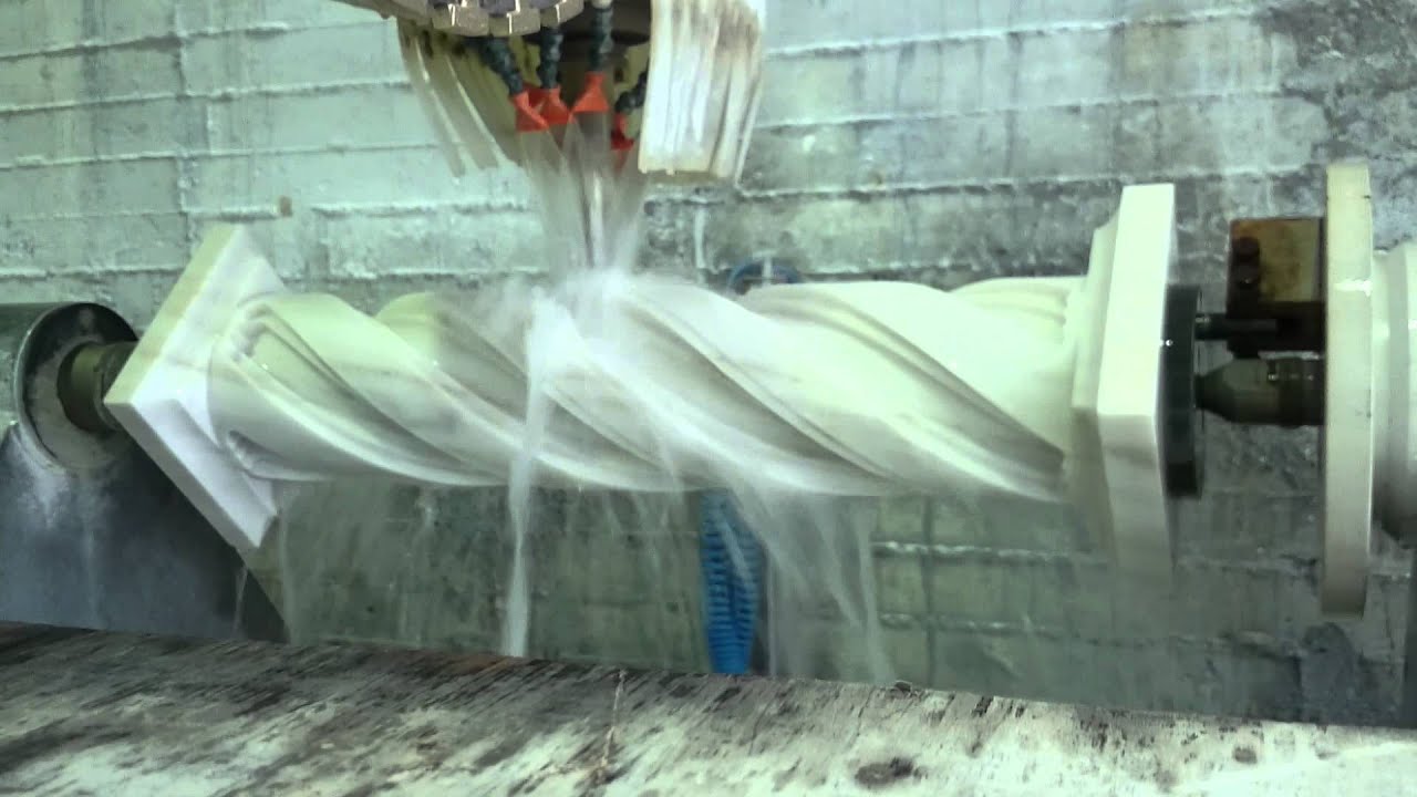 ΜΑΡΜΑΡΙΝΑ ΚΟΛΩΝΑΚΙΑ ΣΕ ΤΟΡΝΟ- MARBLE COLUMNS ON A LATHE - YouTube