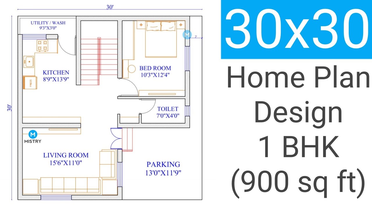 30x30 home plan design - YouTube