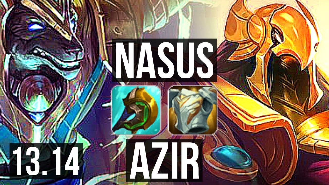 NASUS vs AZIR (TOP) | 5/0/4 | EUW Master | 13.14 - YouTube