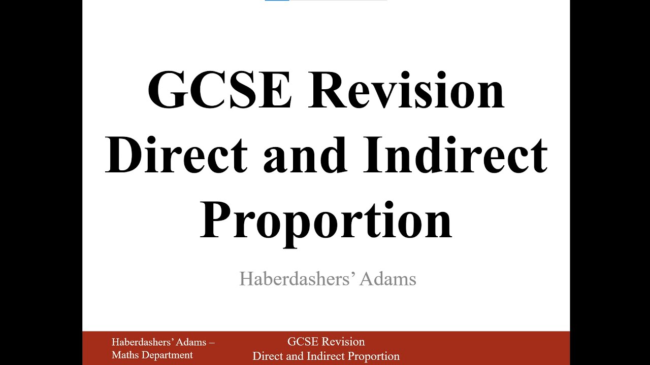 GCSE Revision Direct And Indirect Proportion YouTube gcse-revision-direct-and-indirect-proportion-youtube