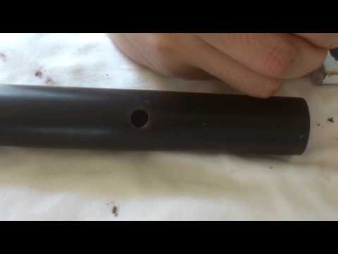 Making oval embouchure hole for baroque flute 1 - YouTube