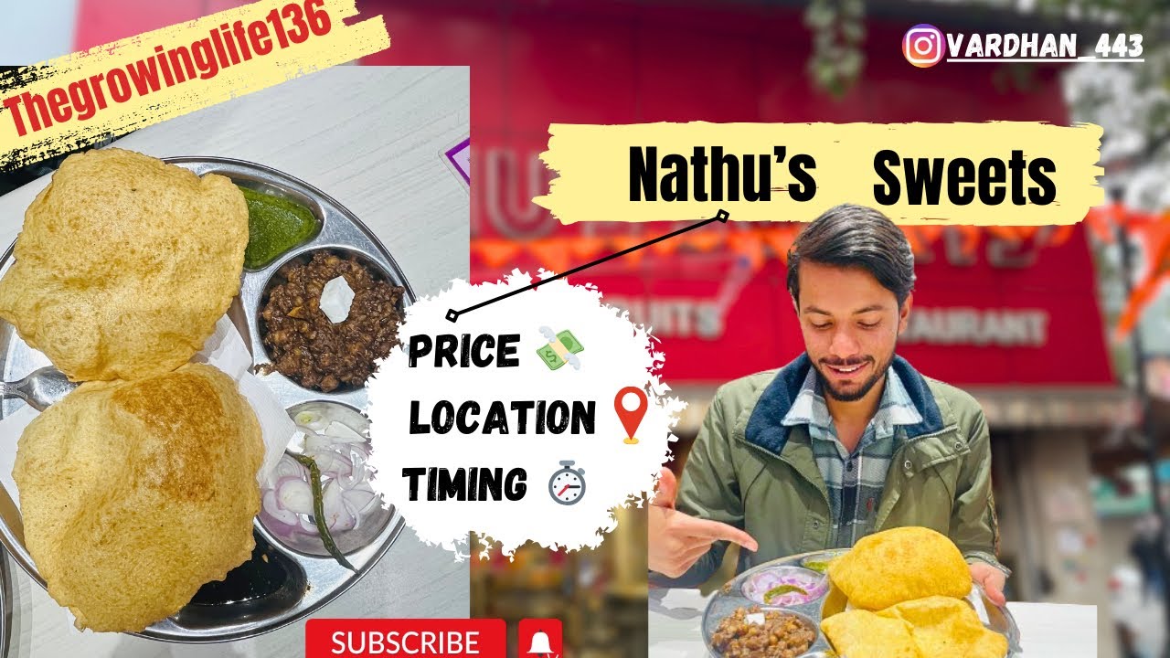 Nathu‘s ke Chhole Bhathure | Price and Location | Food Vlog | Weekend ...