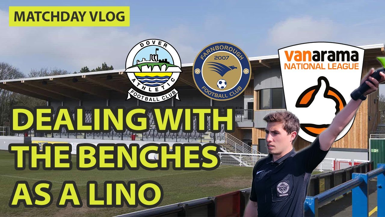 Dealing with the benches as an assistant referee - YouTube