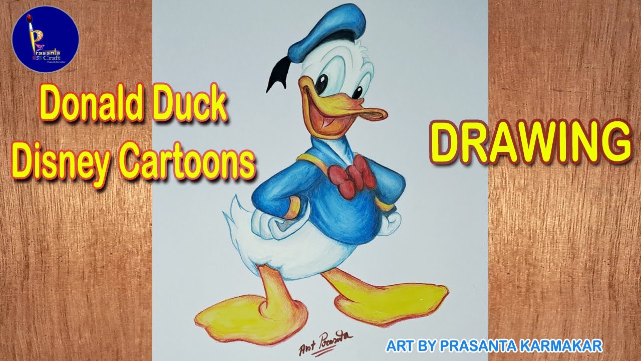 Donald Duck Cartoon//Easy to Draw//ডোনাল্ড ডাক কার্টুন//সহজে আঁকা ...
