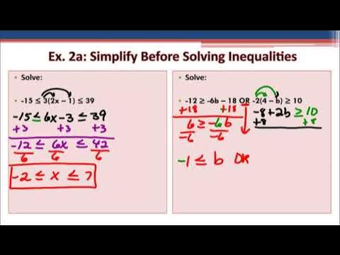 Lesson 82 Solving Multi-Step Compound Inequalities - YouTube