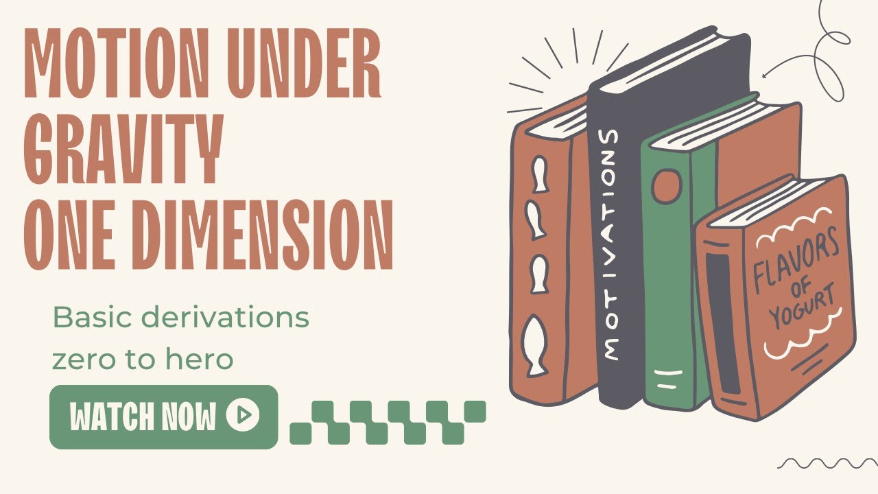 Motion under gravity /one dimension /basic derivations / basic concept ...