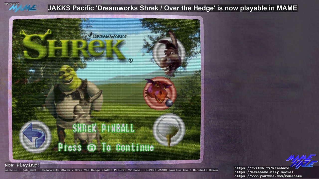 Shrek / Over The Hedge from JAKKS Pacific is now playable in MAME (Plug ...