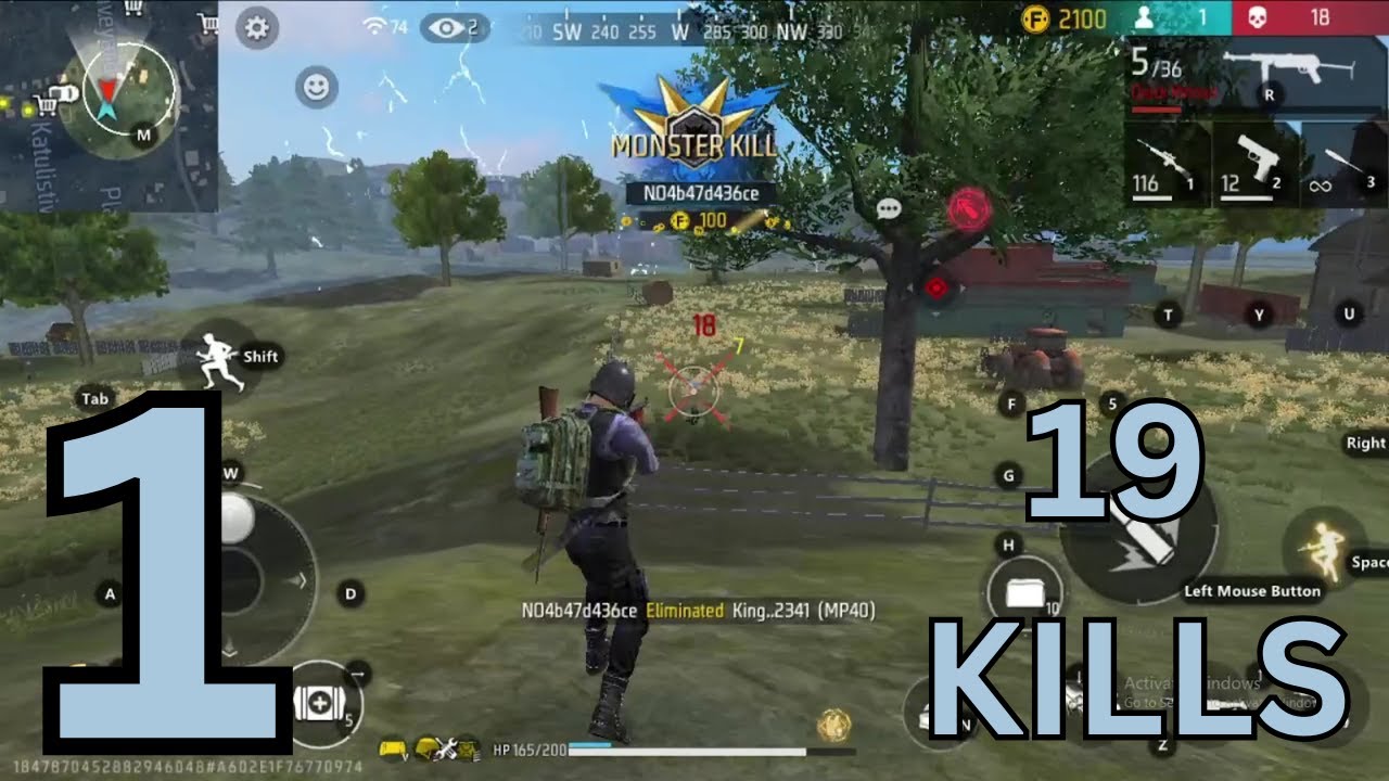 Free fire max 19 kills in one match (Android) - YouTube