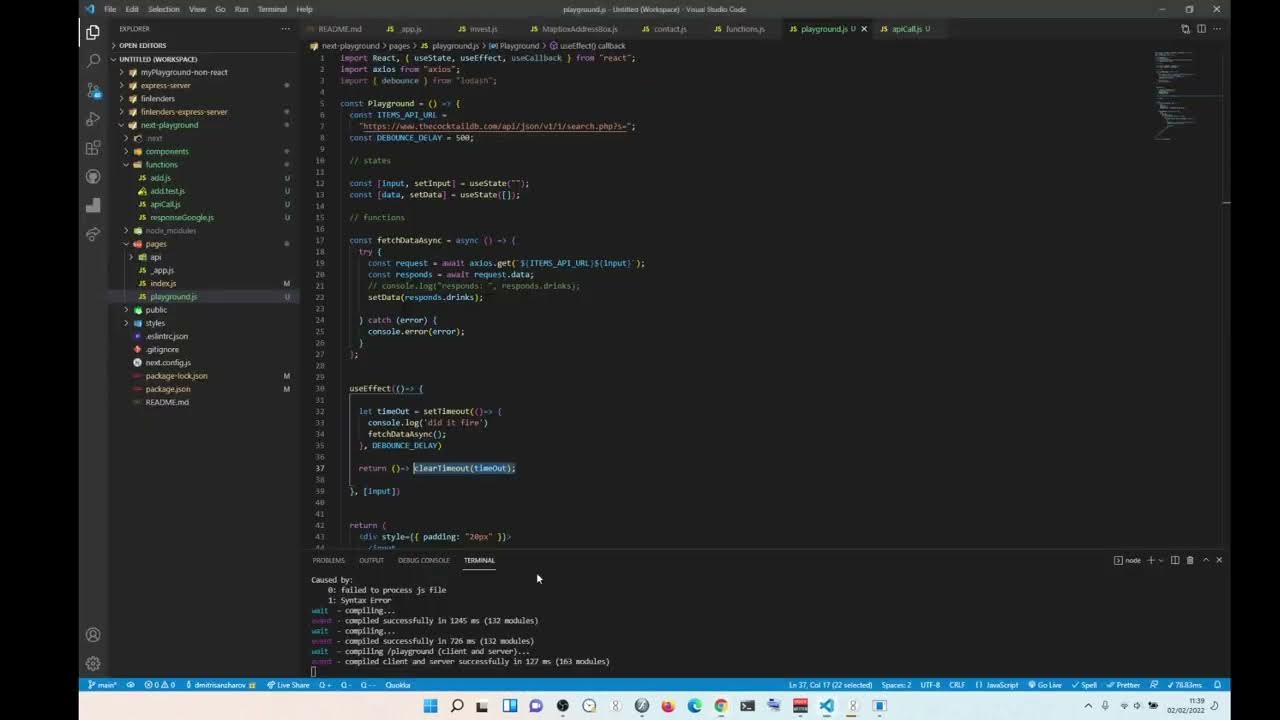 Input with Debounce function in React - useEffect replacement - YouTube