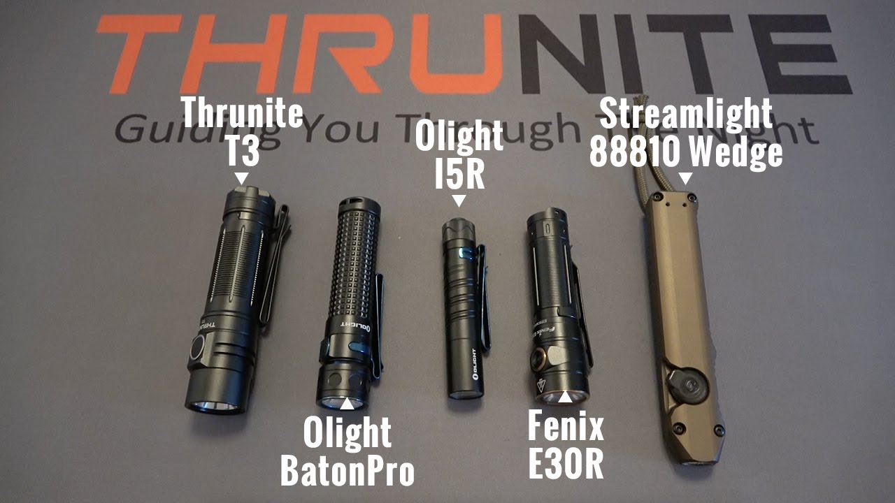 Best Value EDC Light Comparison (Thrunite, Olight, Fenix, & Streamlight ...