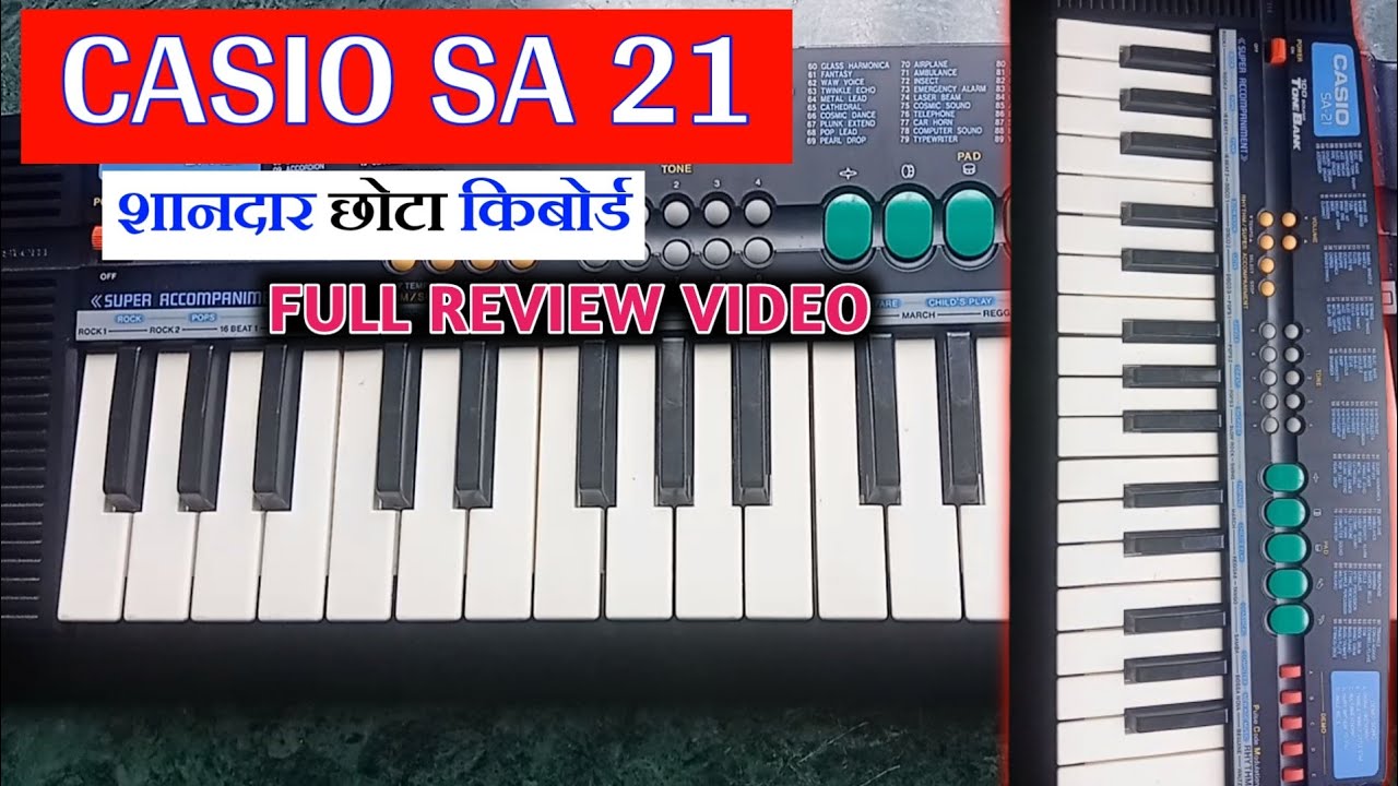 New Casio SA 21 Mini Keyboard Full Review Video | बैंड मे बजने वाला ...