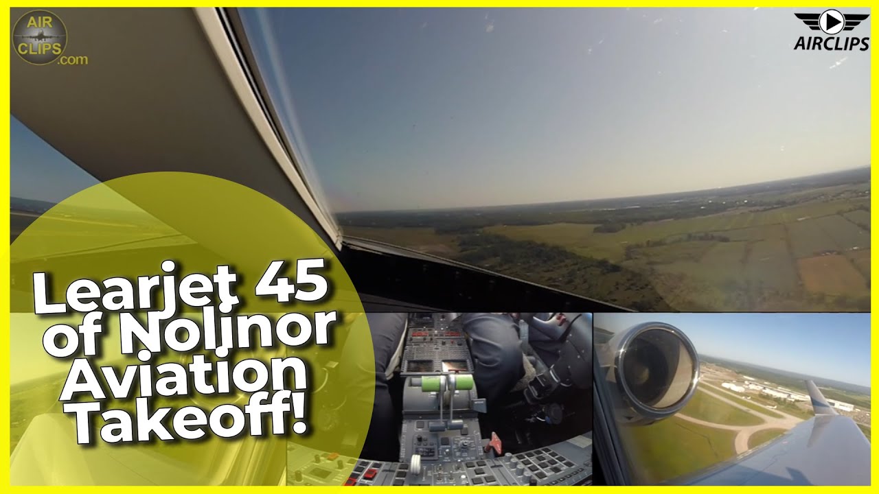 AMAZING VIEWS! Learjet 45 of Nolinor Aviation departing Mirabel for St ...