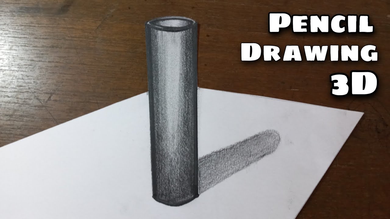 Pencil Drawing 3D, How to Draw Pipe, simple and easy - YouTube