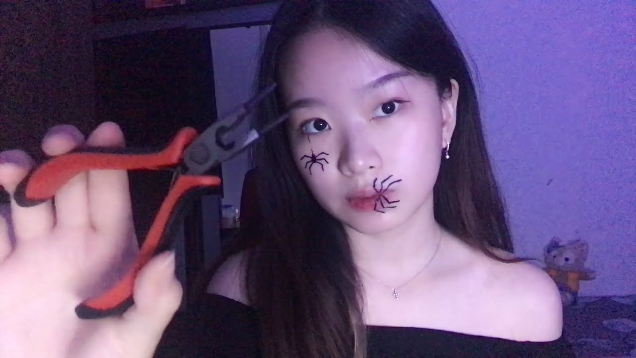 ASMR Creepy Girl Does Your Makeup For Halloween - YouTube