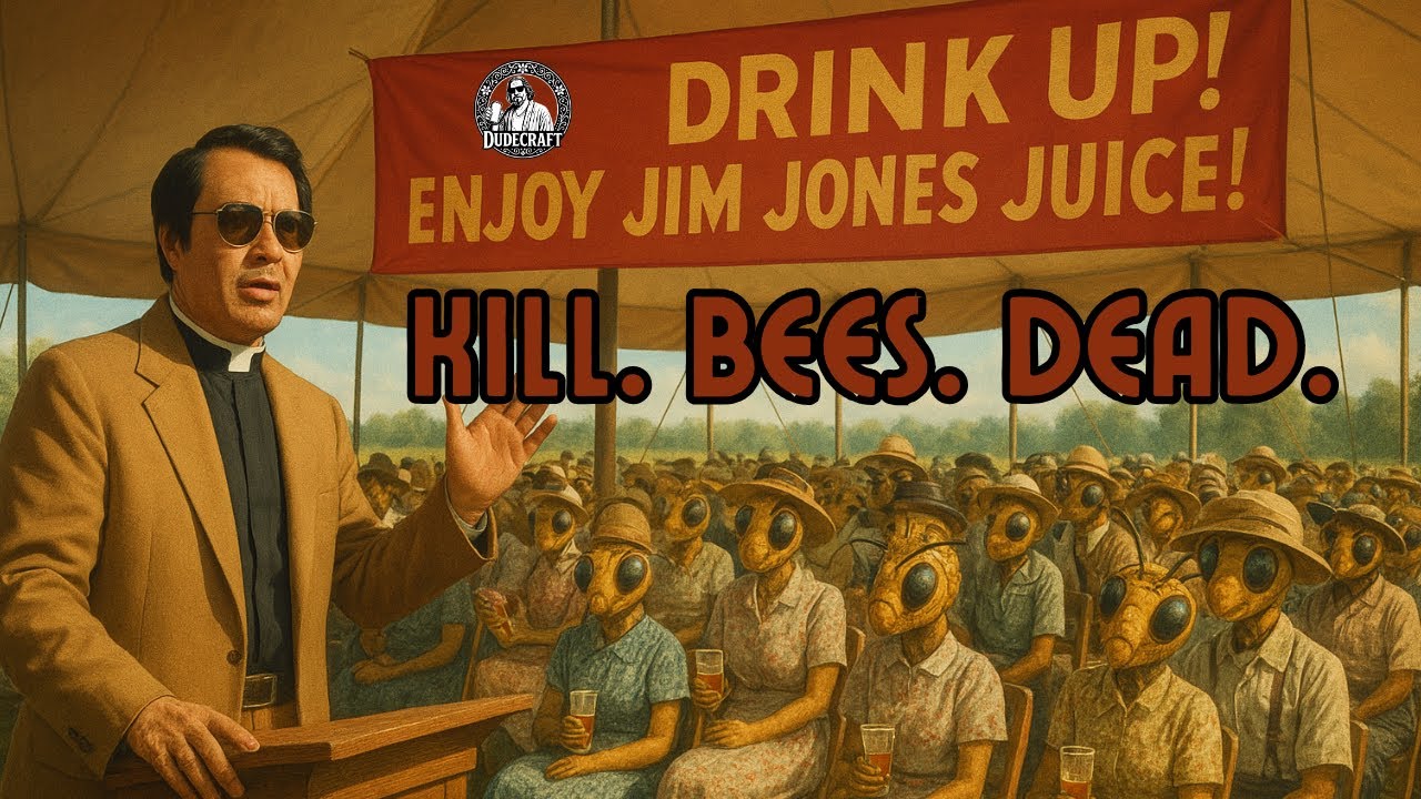 Rid Your Yard of Bad Bees, With Jim Jones Juice! (4k) - YouTube