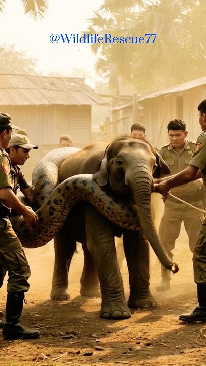 Baby Elephant Struggles to Breathe as Rescuers Fight to Free It from ...