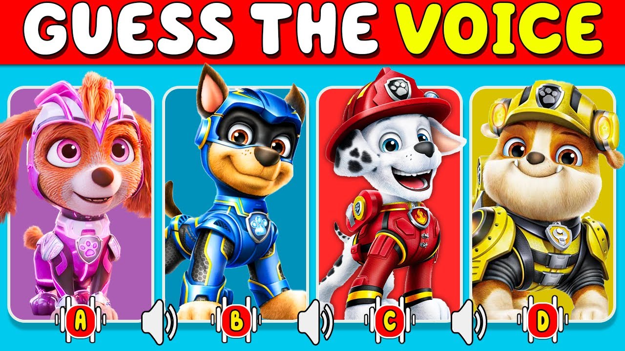 Guess The Character PAW Patrol By VOICE | Marshall, Chase, Rubble ...
