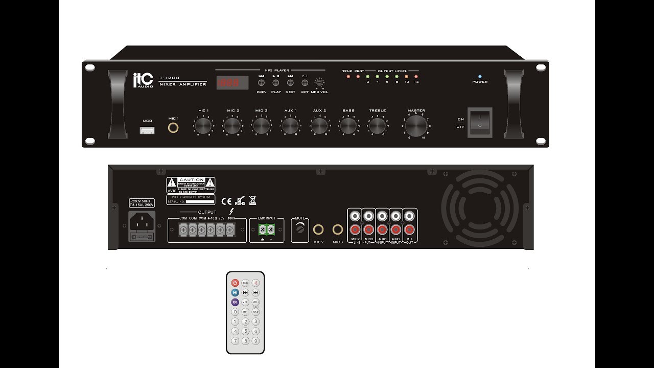 ITC USB MIXER AMPLIFIER - YouTube