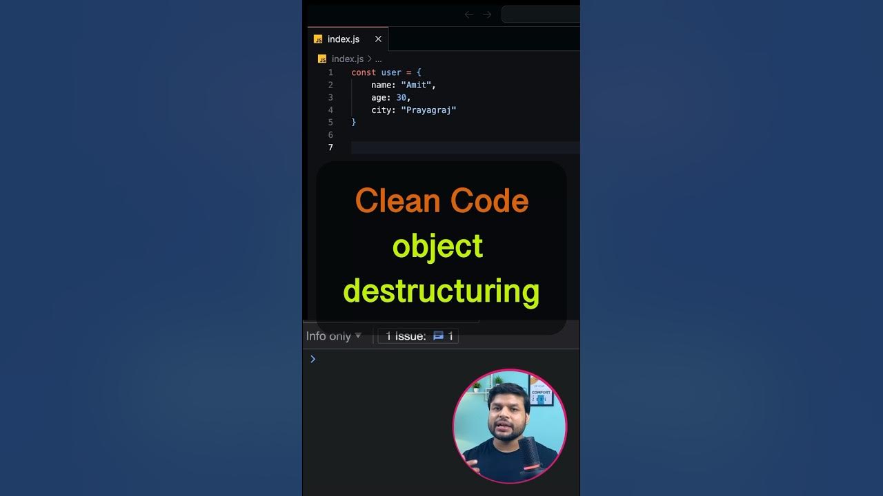 Clean Code Using Object Destructuring In Javascript Javascipt