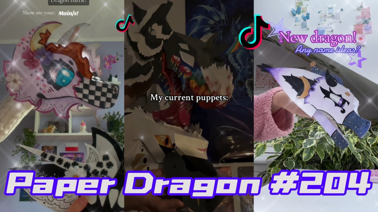 Dragon Puppet Crafts - Paper Dragon TikTok Compilation #204 - YouTube