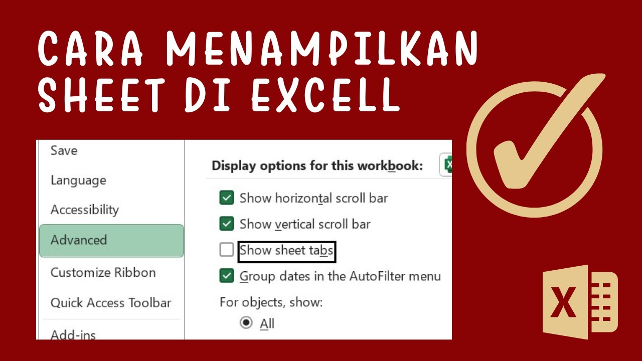 Cara Menampilkan Sheet di Excell - YouTube