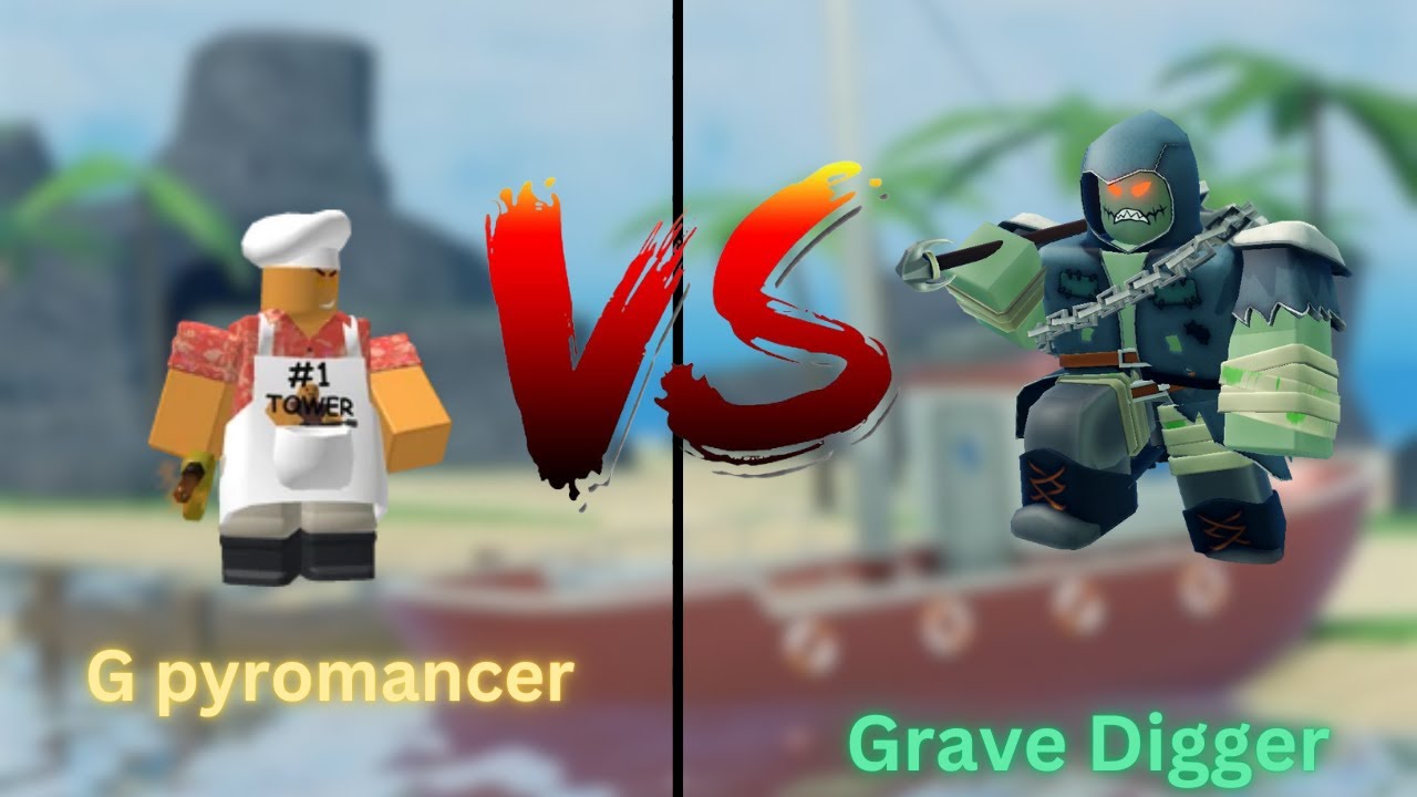 Golden Pyromancer Vs Grave Digger - Roblox TDS - YouTube