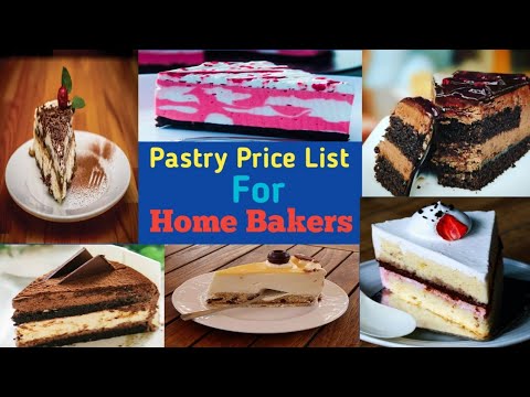 Pastry Price list For Home Bakers. Free online Baking Class || Flying ...