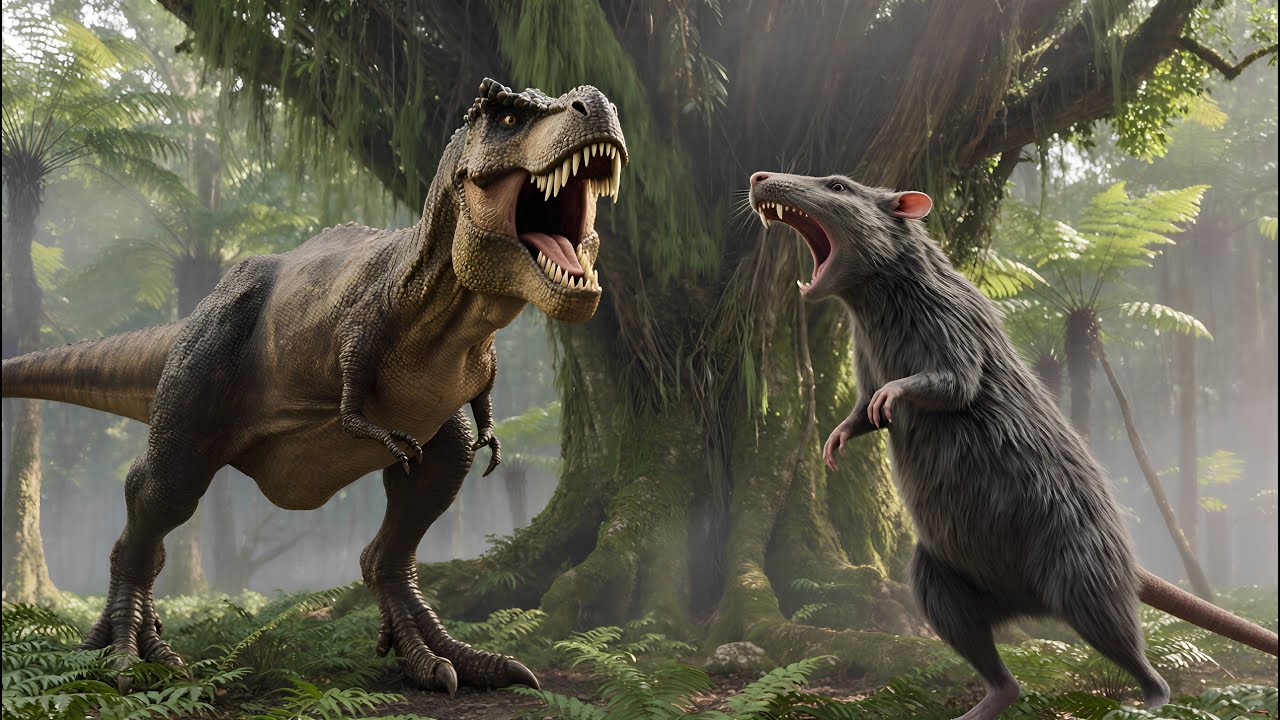 Life millions of years ago - Giant Prehistoric Rat vs Tyrannosaurus Rex ...