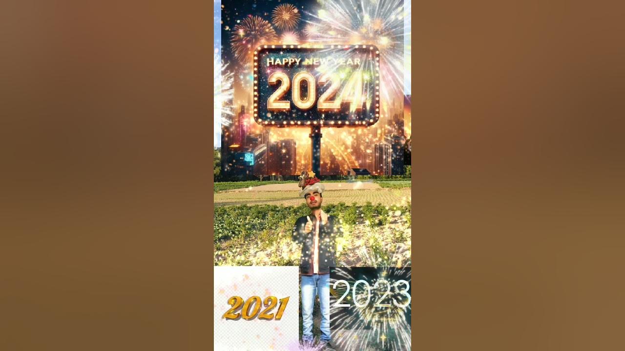 Happy New Year 2024 🎈 - magical vfx video #trending #newyear2024 #shorts @vfxmantubarman - YouTube