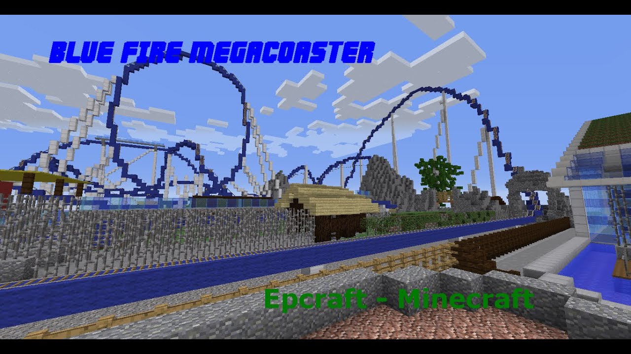 Blue fire megacoaster - EpCraft Minecraft - YouTube