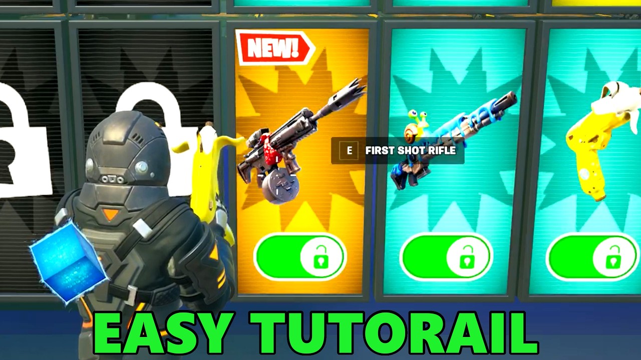 FIRST SHOT RIFLE LOCATIONS | 1V1 WITH EVERY GUN 6155-1398-4059 FORTNITE ...