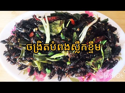 Special foods, How to make Crispy and Tasty Cricket #Vanndy Cooking ...