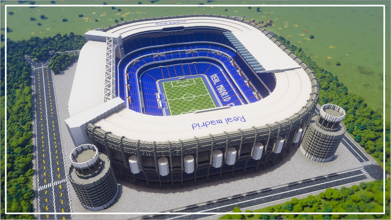 (100 Hours Minecraft Timelapse) Santiago Bernabeu (4K/60fps) - YouTube